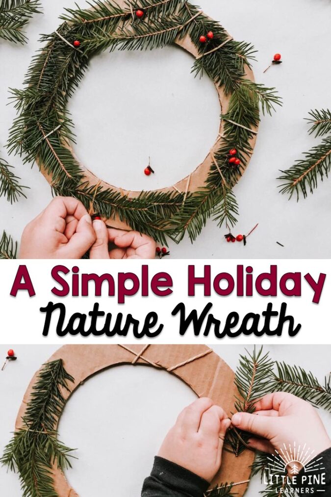 A Simple and Adorable Holiday Wreath for Kids • Little Pine Learners