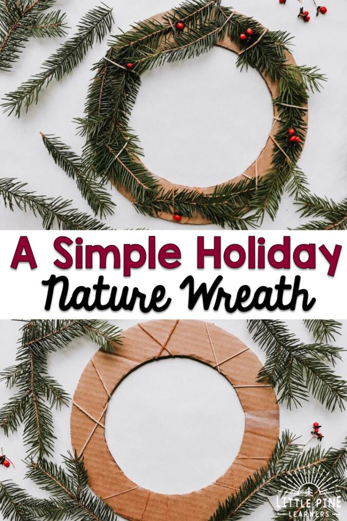 A Simple and Adorable Holiday Wreath for Kids • Little Pine Learners