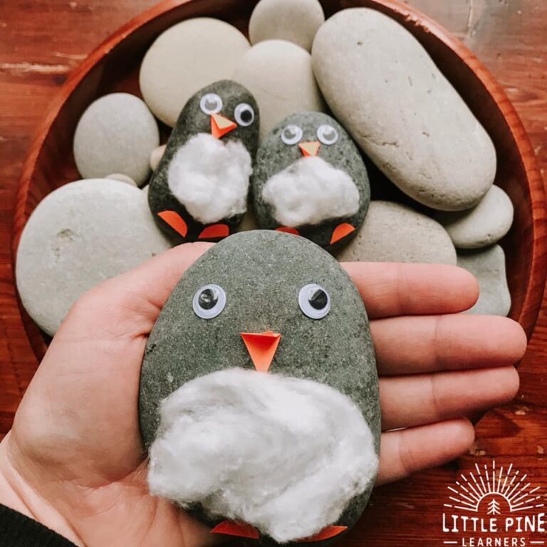 A Simple and Adorable Penguin Rock Craft for Kids • Little Pine Learners
