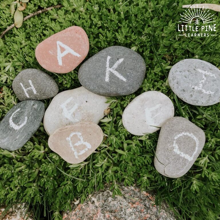 Alphabet Stone Activity for the Garden • Little Pine Learners