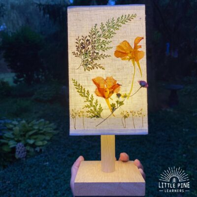 DIY Pressed Flower Lampshade • Little Pine Learners