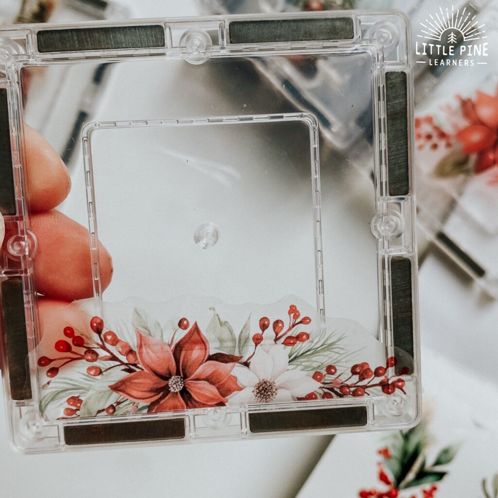 Holiday DIY Magnetic Tiles • Little Pine Learners