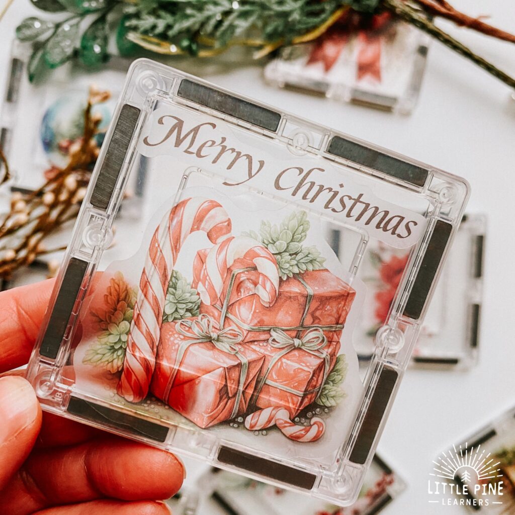 Holiday DIY Magnetic Tiles • Little Pine Learners
