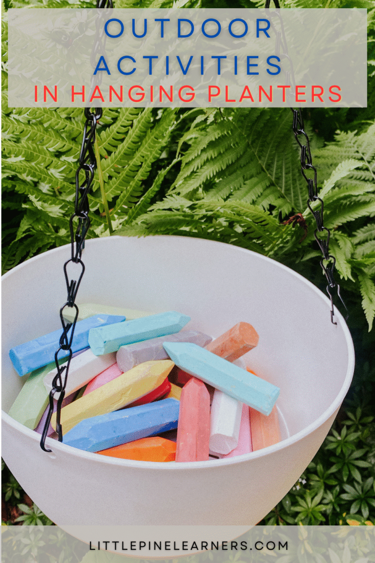 Outdoor Activities in Hanging Planters • Little Pine Learners